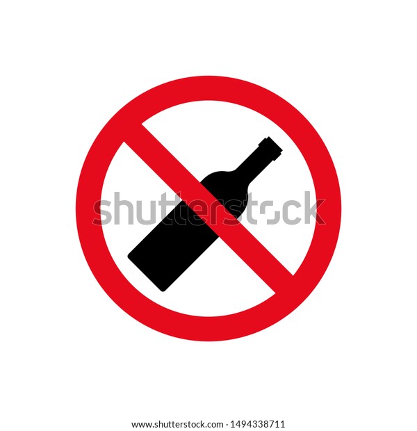 Alcohol Not Permitted Allowed Sign Bottle: เวกเตอร์สต็อก (ปลอดค่า ...
