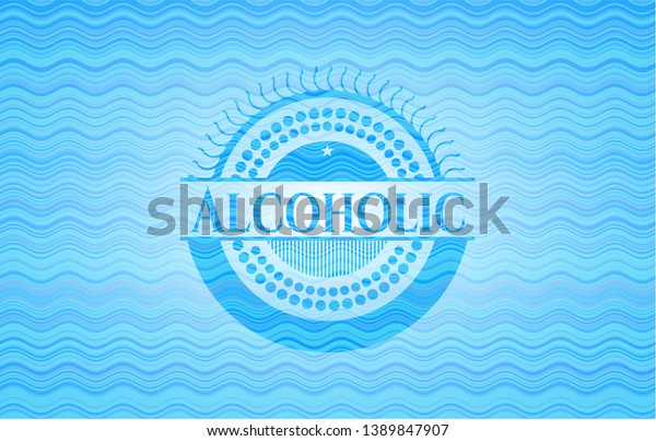 Alcoholic Water Wave Badge Background Vector: เวกเตอร์สต็อก (ปลอดค่า ...