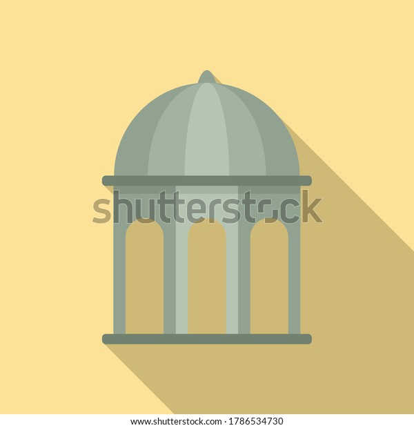 Alcove Gazebo Icon Flat Illustration Alcove Stock Vector (Royalty Free ...