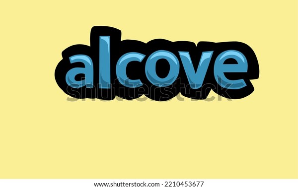 Alcove Writing Vector Design On Yellow Stock Vector (Royalty Free ...