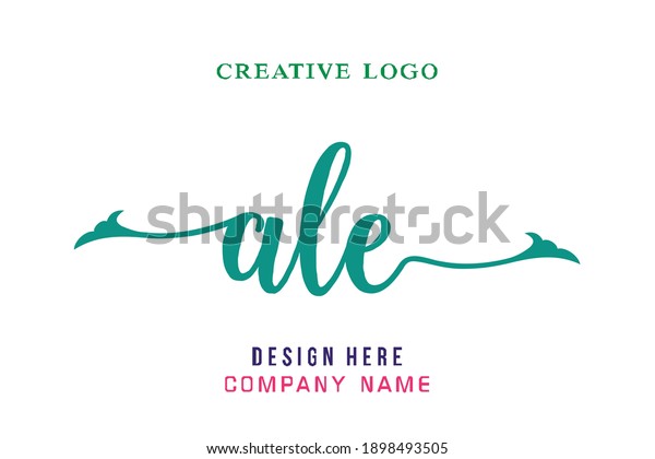 Ale Lettering Logo Simple Easy Understand Stock Vector (Royalty Free ...