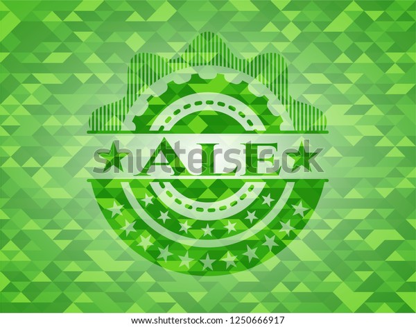 Ale Realistic Green Mosaic Emblem Stock Vector (Royalty Free) 1250666917