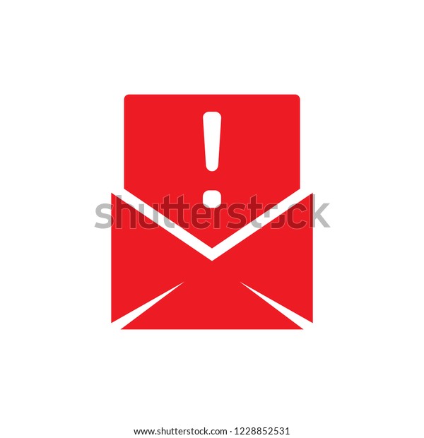 Alert Email Icon Clipart Image Isolated Stock Vector (Royalty Free ...