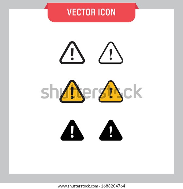 Alert Icons Exclamation Sign Triangle Alarm Stock Vector (Royalty Free ...
