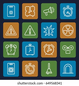 Alert Icons Set Set 16 Alert Stock Vector (Royalty Free) 649568341
