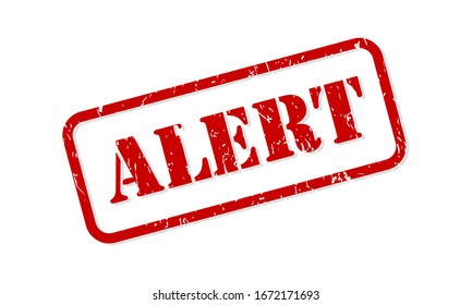 Alert Red Rubber Stamp Vector Isolated Stock Vector (Royalty Free ...