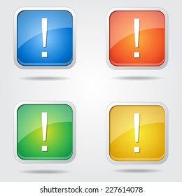 Alert Sign Colorful Vector Icon Stock Vector (Royalty Free) 227614078 ...