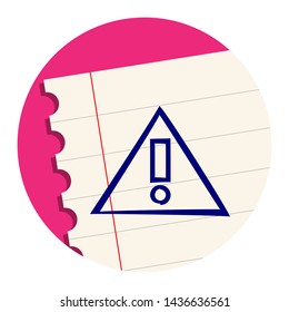 Alert Sign Hand Drawn Icon On Stock Vector (Royalty Free) 1436636561 ...