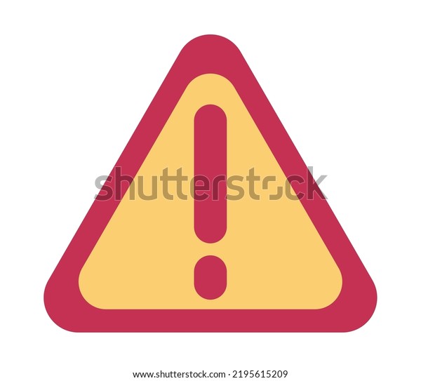 Alert Symbol Triangle Signal Stock Vector (Royalty Free) 2195615209 ...