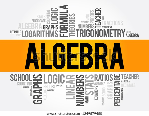 Algebra Word Cloud Collage Education Concept Stock Vector (Royalty Free ...