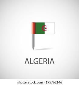 Algeria Flag Pin Stock Vector (Royalty Free) 195762146 | Shutterstock