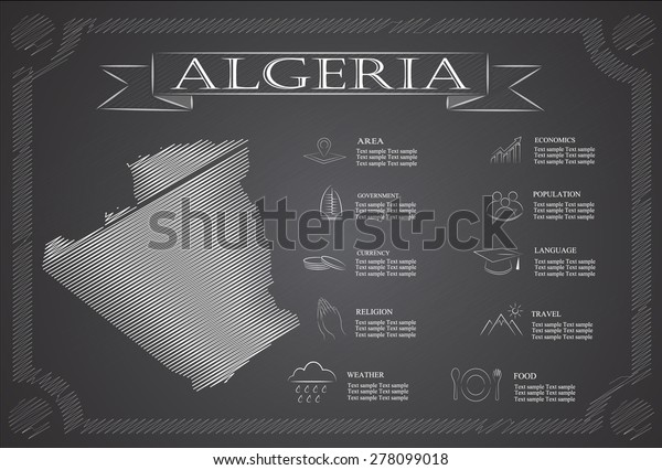 Algeria Infographics Statistical Data Sights Stock Vector (Royalty Free ...