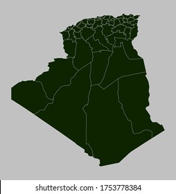 Algeria Map Vector Isolated Green Color Stock Vector (Royalty Free ...