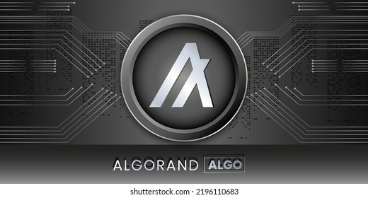 Algorand Algo Cryptocurrency Vector Background Banner Stock Vector ...