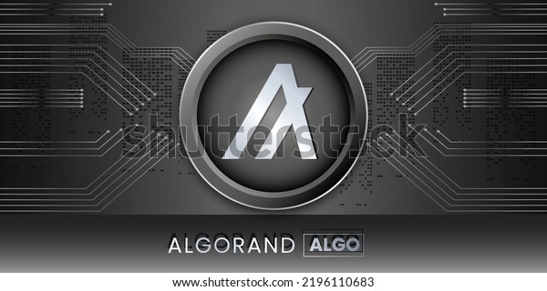 Algorand Algo Cryptocurrency Vector Background Banner Stock Vector ...