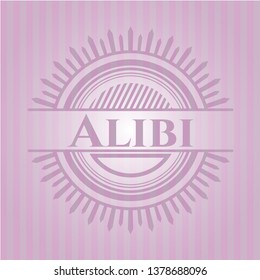 Alibi Realistic Pink Emblem Stock Vector (Royalty Free) 1378688096 ...