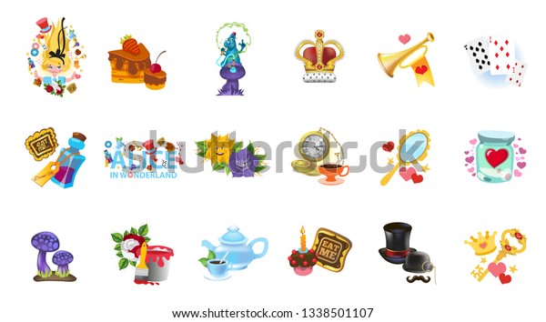 Alice Wonderland Characters Collection Stock Vector (Royalty Free ... Alice Wonderland Characters Collection Stock Vector (Royalty Free ...