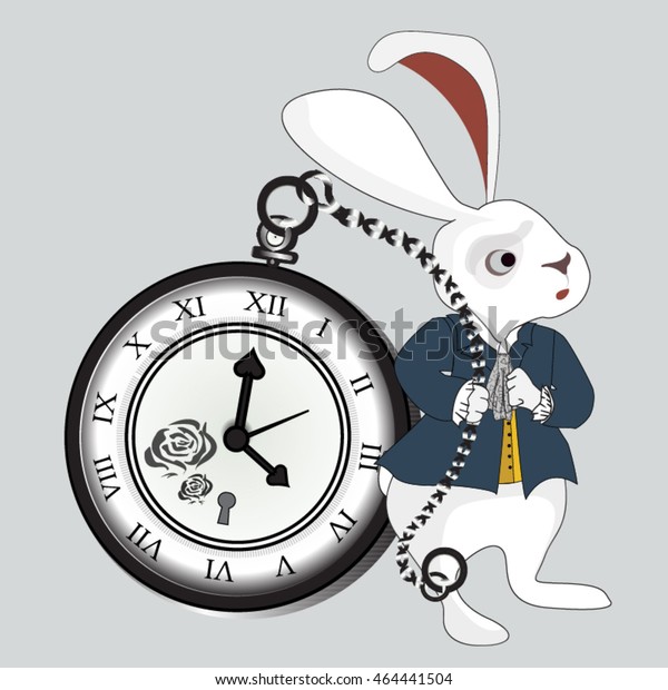 Alice Wonderland Rabbit Time Stock Vector (Royalty Free) 464441504