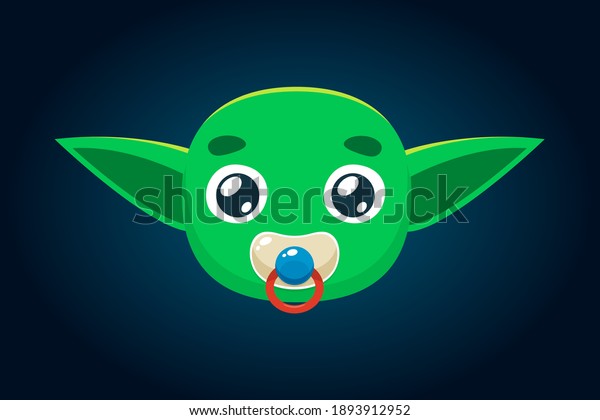Alien Baby Pacifier Isolated Vector Illustration Stock Vector (Royalty ...