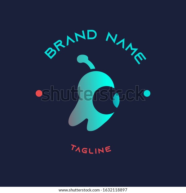 Alien Brand Logo Gradient Premium Vector Stock Vector (Royalty Free ...