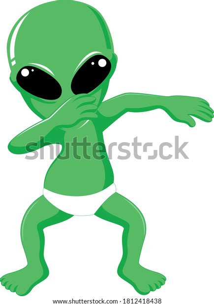 Alien Cartoon Character Alien On White Stock Vector (Royalty Free ...