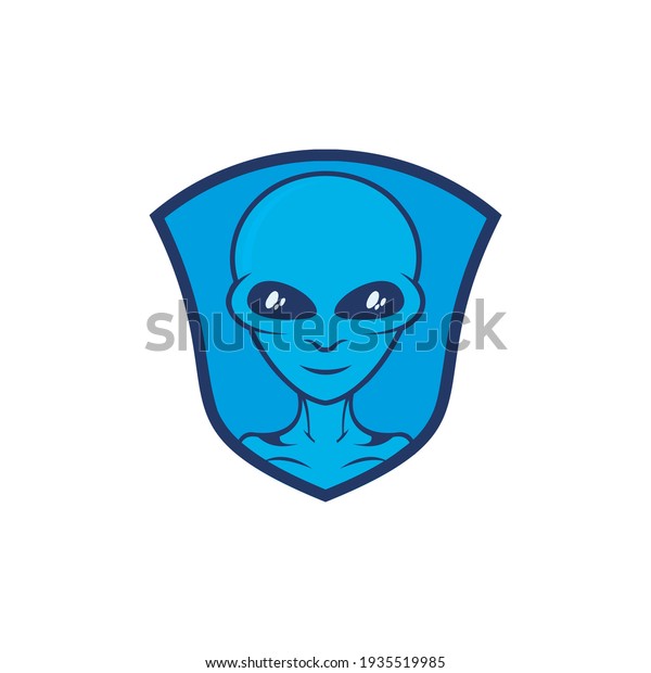 Alien Emblem Symbol Icon Logo Modern Stock Vector (Royalty Free ...