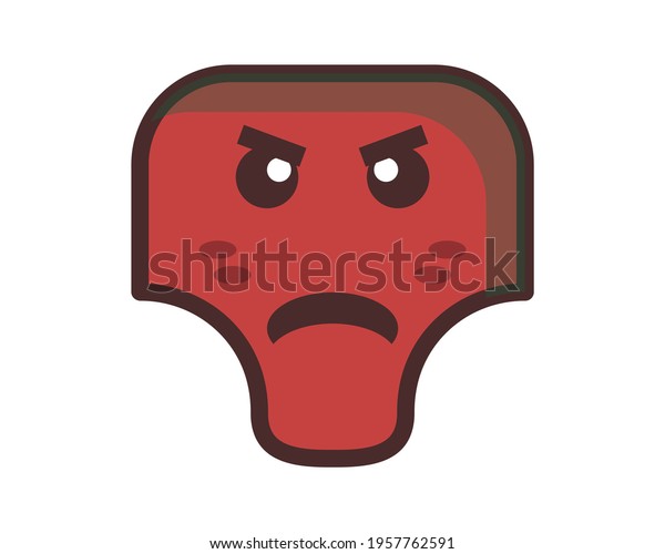 Alien Face Angry Emoticon Alien Face Stock Vector (Royalty Free ...