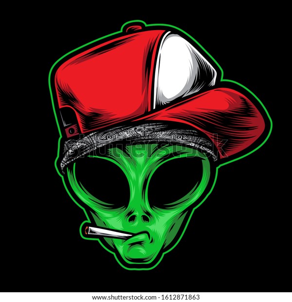 Alien Gangster Vector Logo Illustration Stock Vector (Royalty Free ...