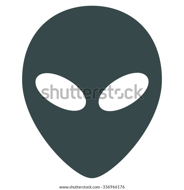 Alien Head Vector Icon Style Flat Stock Vector (Royalty Free) 336966176 ...