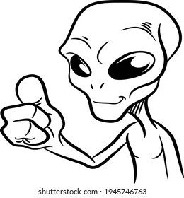 199 Alien Thumbs Up Stock Vectors, Images & Vector Art | Shutterstock