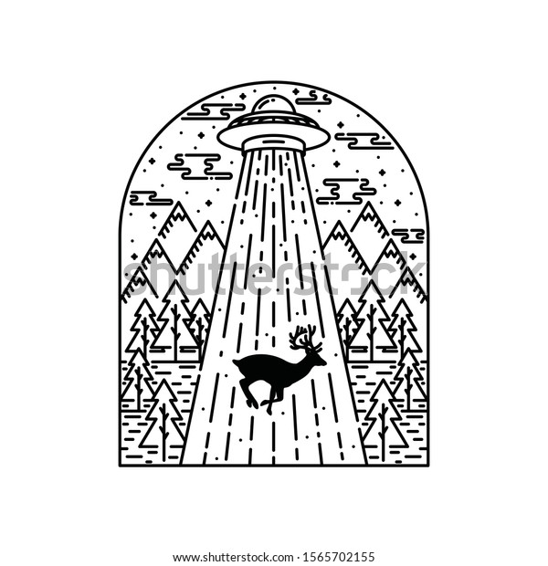 Alien Invasion Graphic Illustration Vector Art Stock Vector (Royalty ...