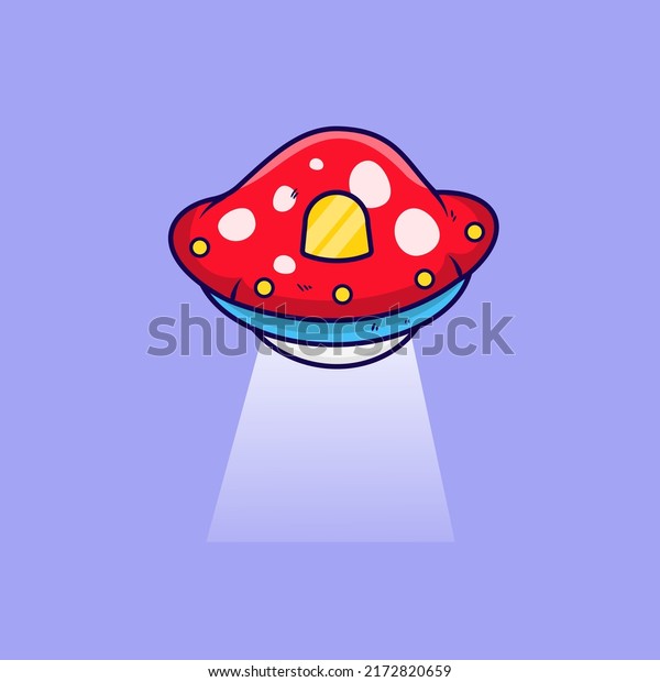 Alien Mushroom Space Illustration Vegetable Icon Stock Vector (Royalty ...