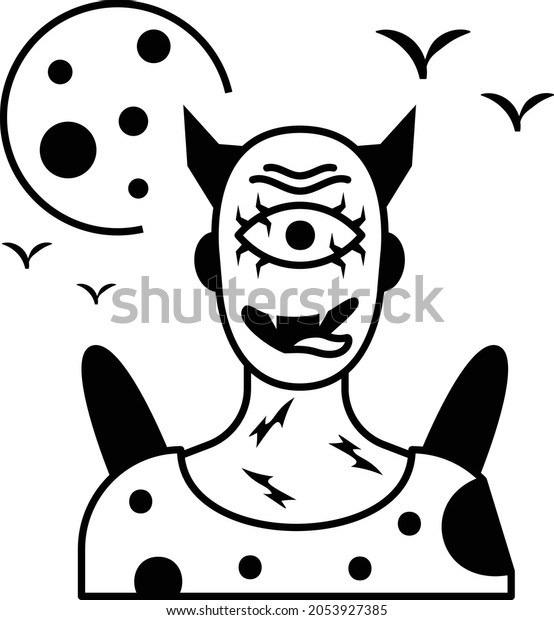 Alien Mutant Monster Concept One Eyed Stock Vector (Royalty Free ...