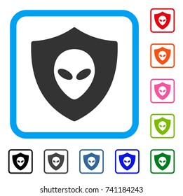 Alien Protection Icon Flat Grey Pictogram Stock Vector (Royalty Free ...