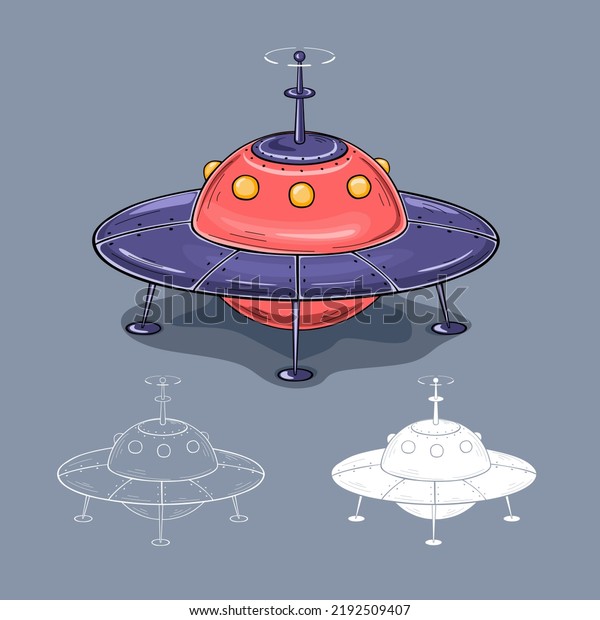 Alien Spaceship Concept Illustration World Ufo Stock Vector (Royalty ...
