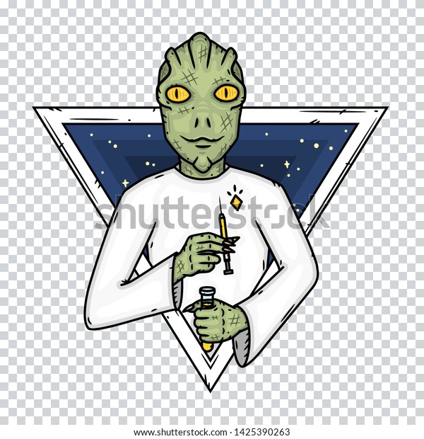 Alien Syringe Test Tube Stock Vector (Royalty Free) 1425390263 ...