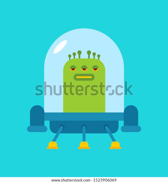Alien Ufo Cartoon Isolated Vector Illustration Stock Vector (Royalty ...