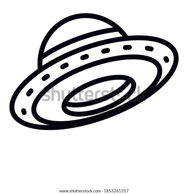 Alien Ufo Icon Outline Alien Ufo Stock Vector (Royalty Free) 1853261317 ...