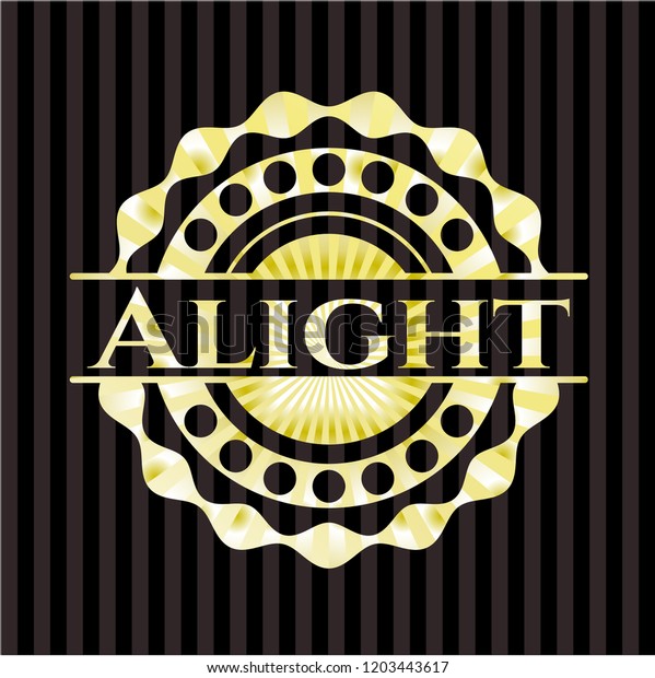 Alight Gold Emblem Badge Stock Vector (Royalty Free) 1203443617 ...