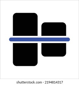 Align Horizontal Center Vector Icon Illustration Stock Vector (Royalty ...
