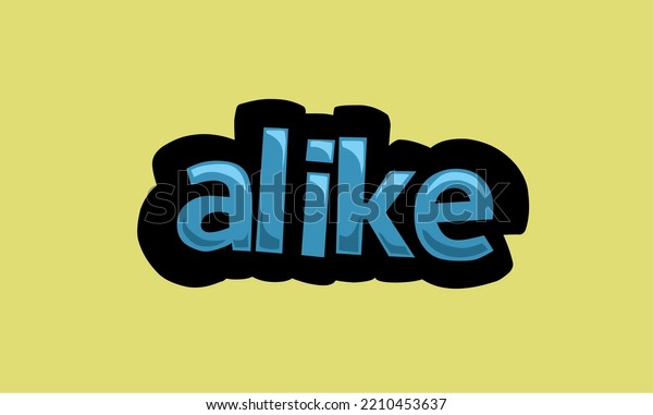Alike Writing Vector Design On Yellow Stock Vector (Royalty Free ...