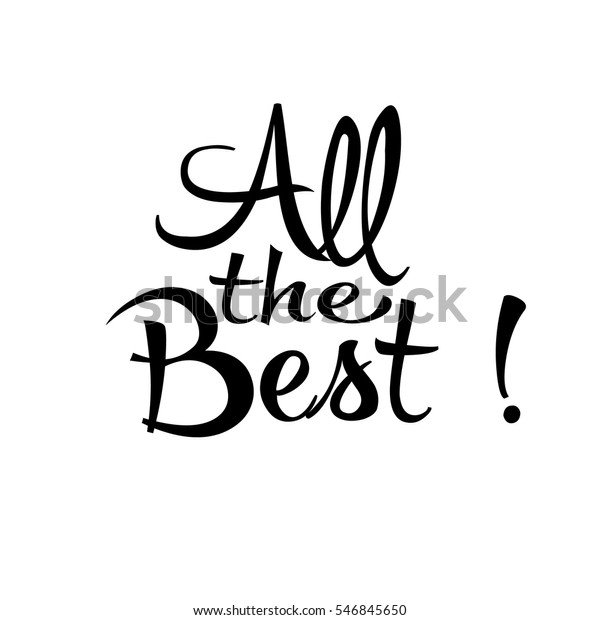All Best Isolated Lettering Stock Vector (Royalty Free) 546845650