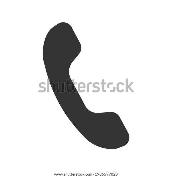 All Black Flat Phone Icon Clean Stock Vector (Royalty Free) 1985599028 ...