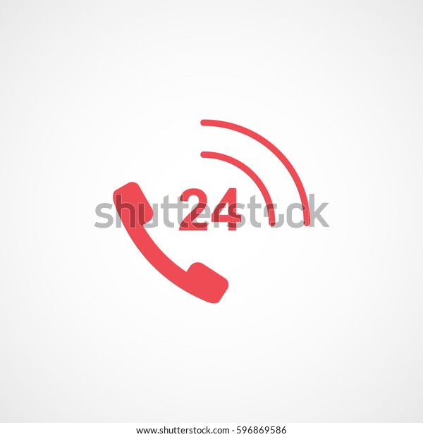 All Day Call Center Red Flat Stock Vector (Royalty Free) 596869586 ...
