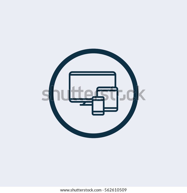 All Devices Iconlaptop Mobile Pc Sign Stock Vector (Royalty Free ...