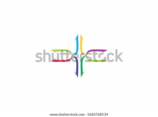 All Directions Symbol Logo Design Template Stock Vector (Royalty Free ...
