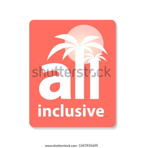All Inclusive Labels Icon Vector Illustration: เวกเตอร์สต็อก (ปลอดค่า ...