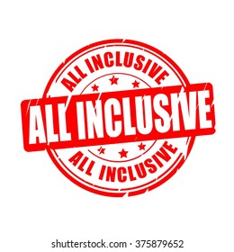 All Inclusive Vector Illustration Stamp 스톡 벡터(로열티 프리) 375879652 ...