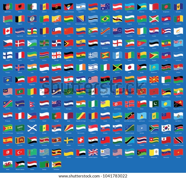 All National Waving Flags All Over: vetor stock (livre de direitos ...