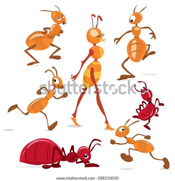 All One Ant Colony Cartoon Vector Stock-vektor (royaltyfri) 288210020
